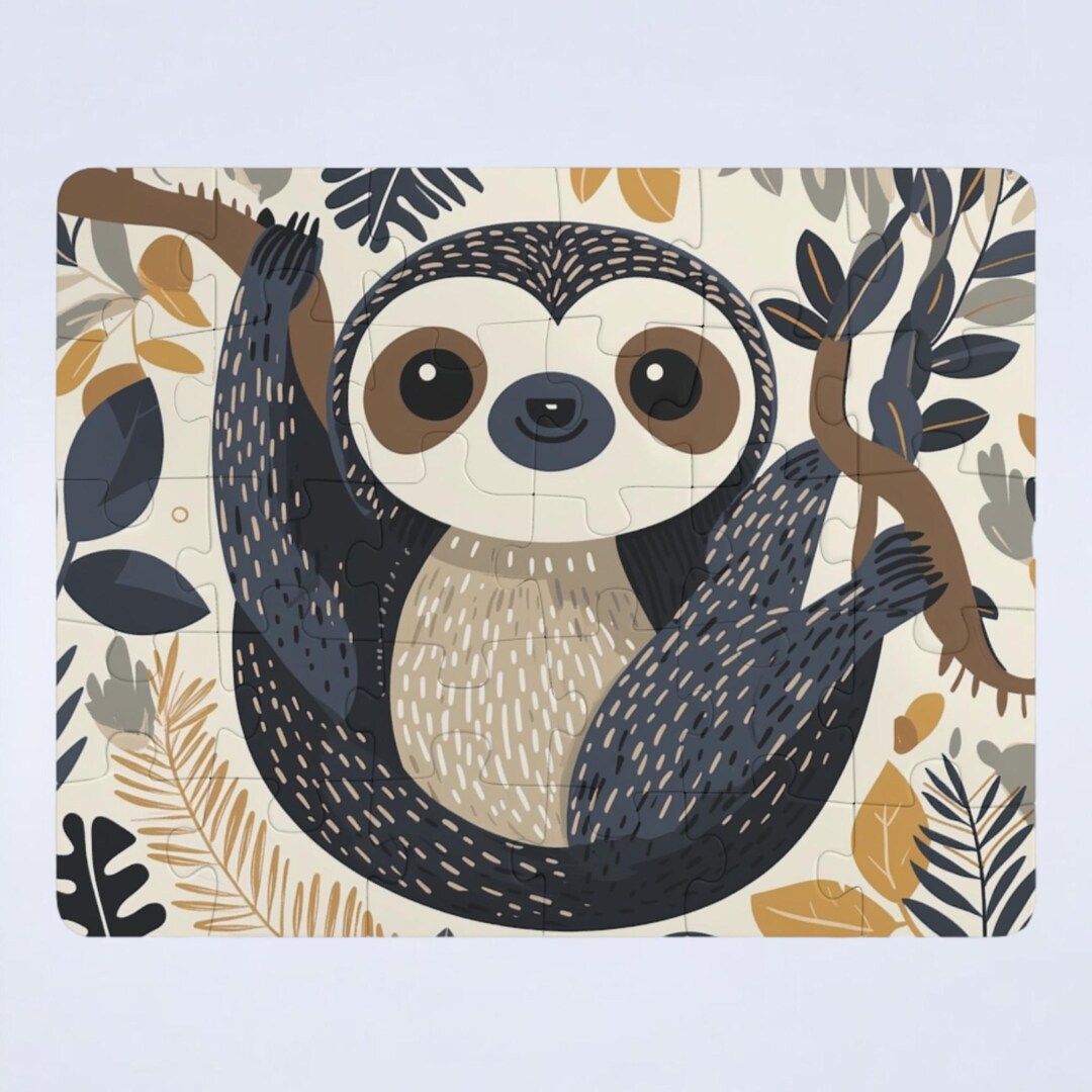 Sloth Jigsaw Puzzle 30 Pieces Horizontal - Wall Art Bedroom Decoration ...