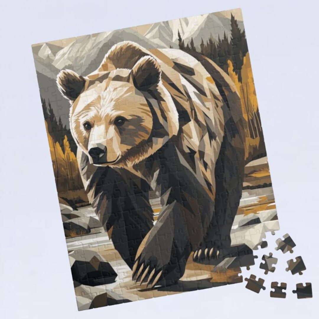 Brown Bear Jigsaw Puzzle 252 Pieces Vertical Wall Art Bedroom ...
