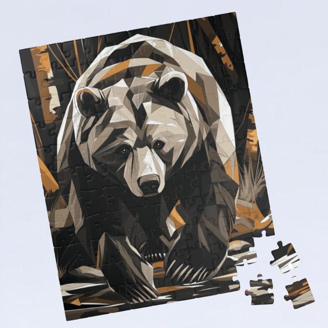 Brown Bear Jigsaw Puzzle 110 Pieces Vertical - Wall Art Bedroom ...