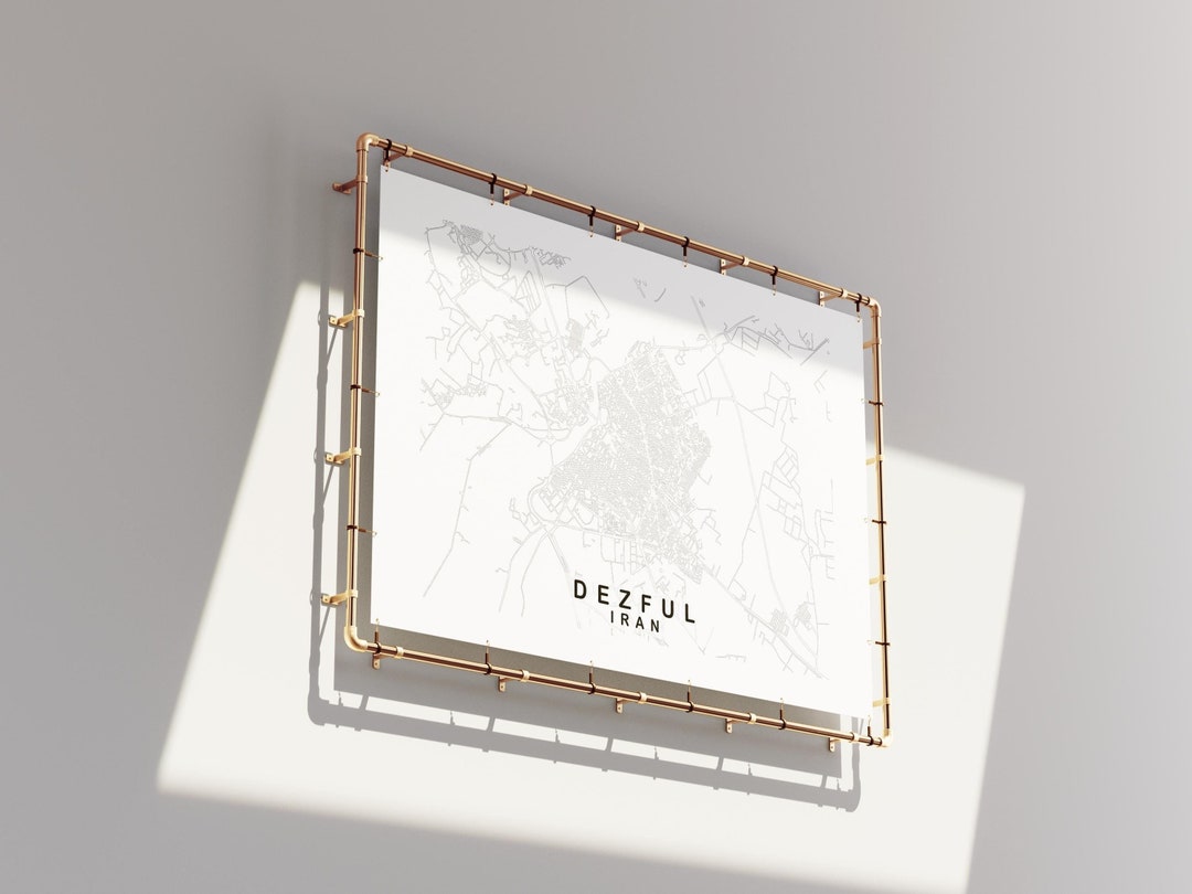 Dezful City Map, Poster, Dezful Iran Map, Wall Art, Iranian Cities ...
