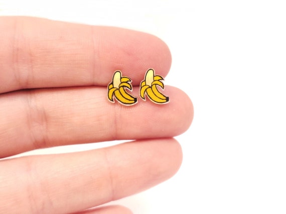 Little Bananas Stud Earrings - Etsy