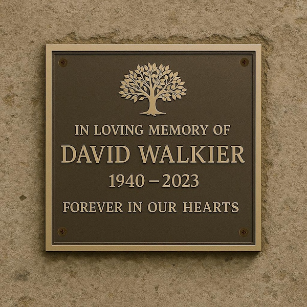 Memorial Plaque for a Wall - Etsy