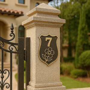 Cast Bronze House Number Signs - Customized Home Address Numbers - Long ...