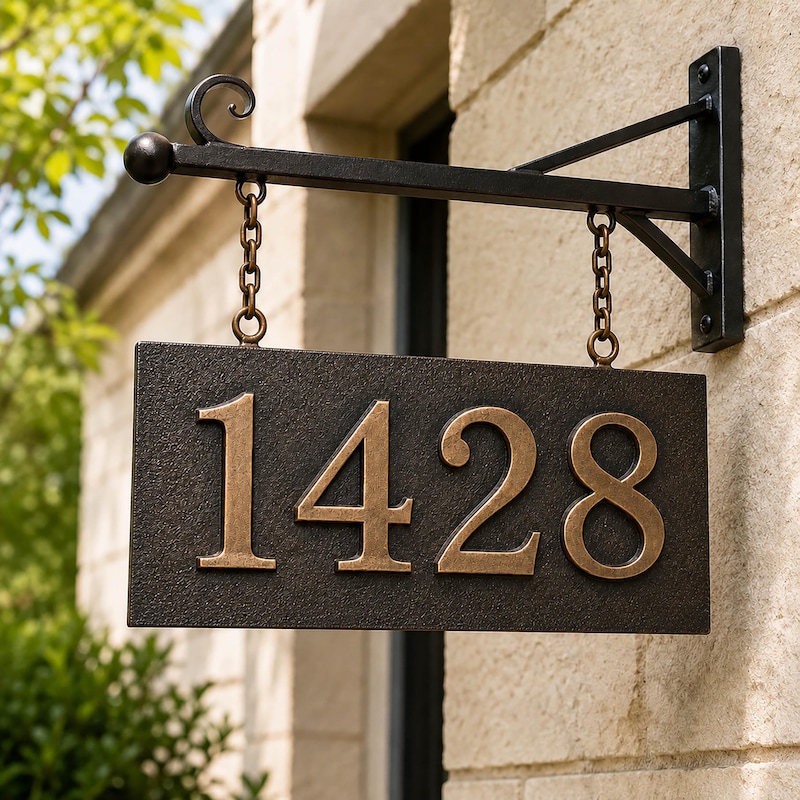 Cast House Numbers Plaque - Etsy