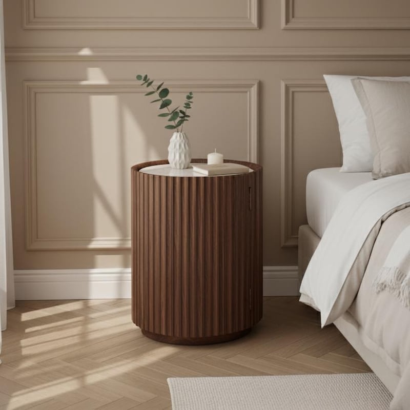 Marble Walnut Nightstand - Etsy