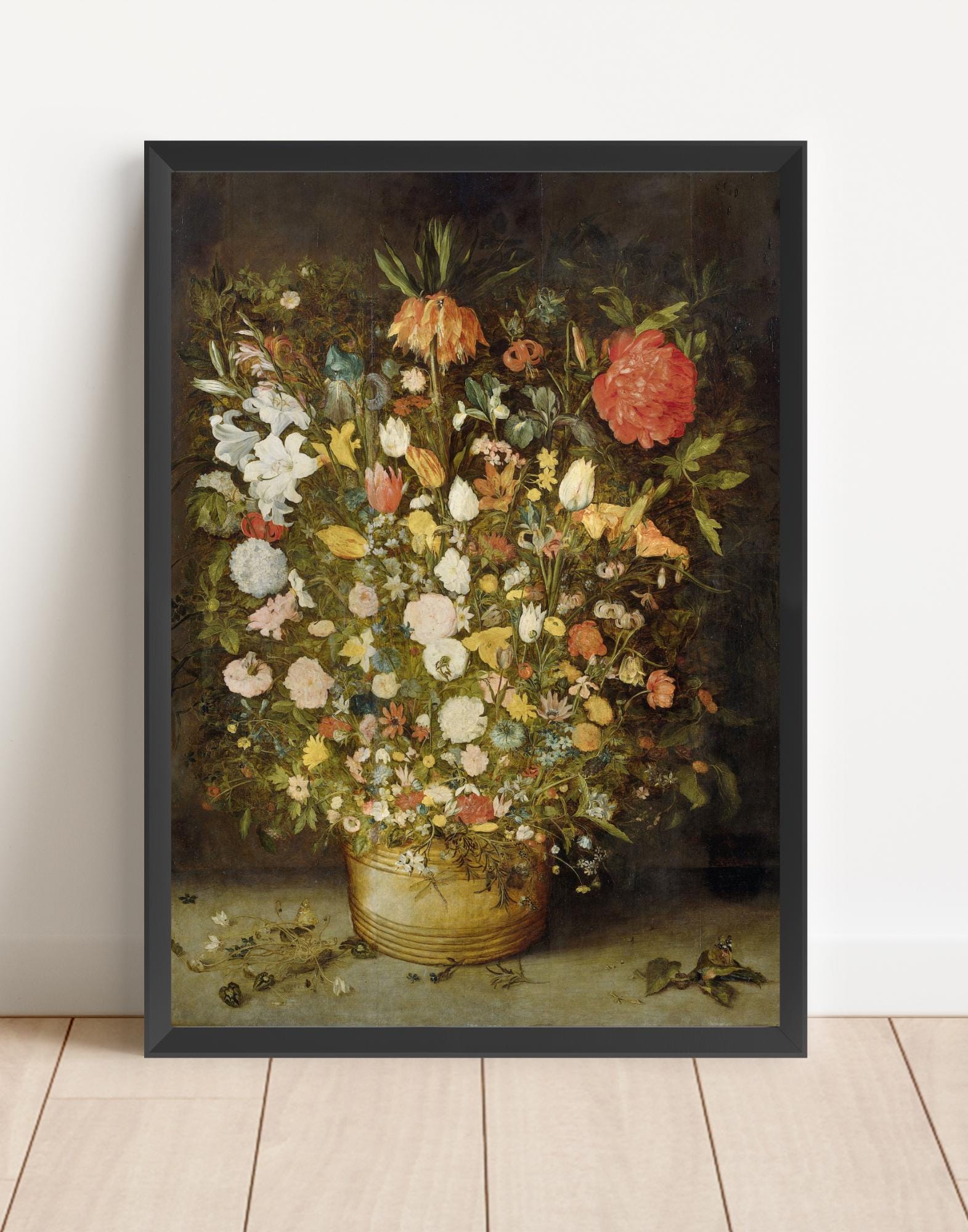 Wildflower Bouquet Painting by Jan Brueghel I: Vintage Floral Art ...