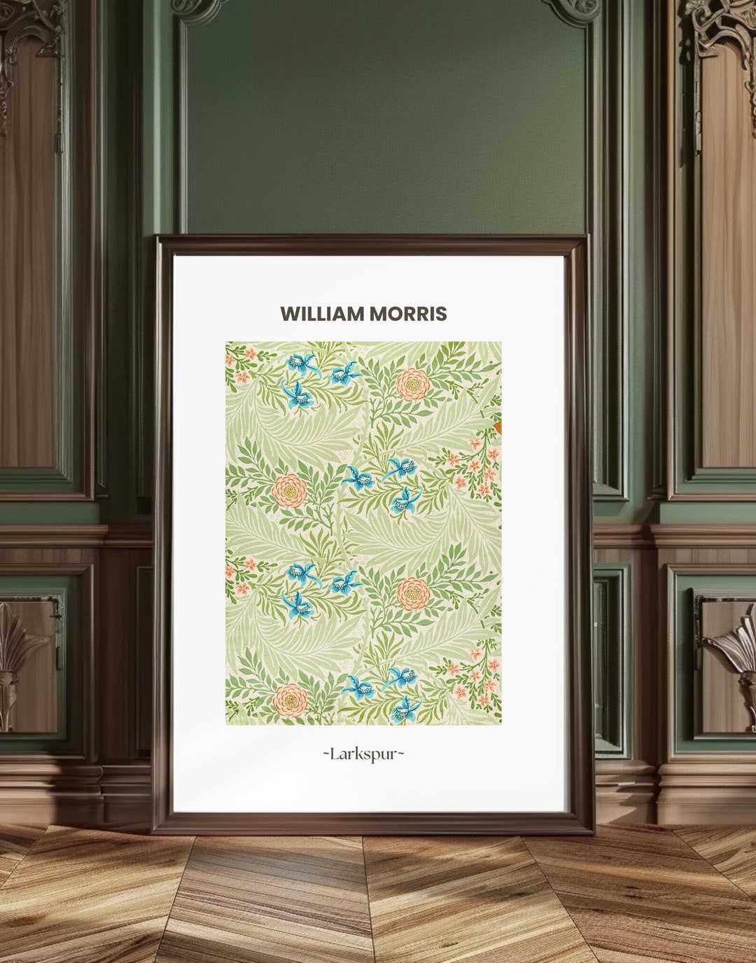 William Morris Larkspur Print – Vintage Floral Home Decor (digital ...
