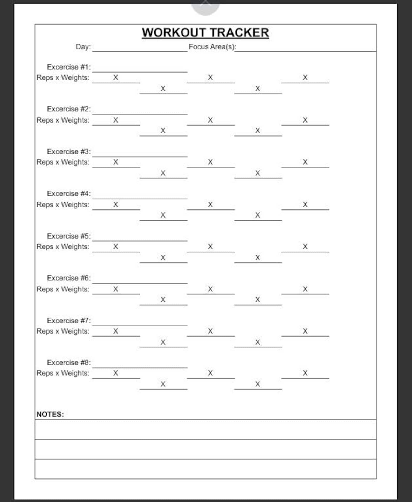 Workout Planner & Tracker - Etsy