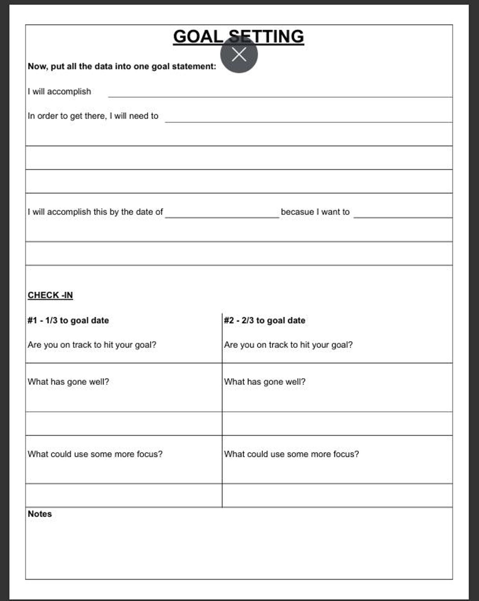 Goal Setting & Problem-solving Templates - Etsy