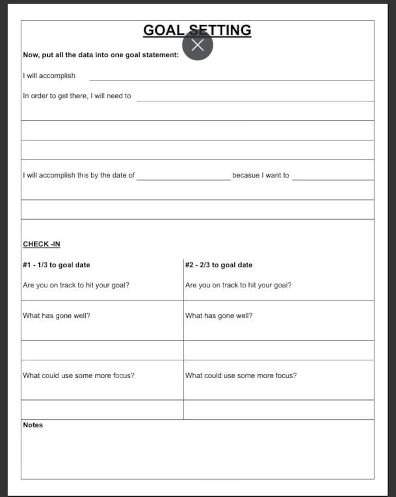 Goal Setting & Problem-solving Templates - Etsy
