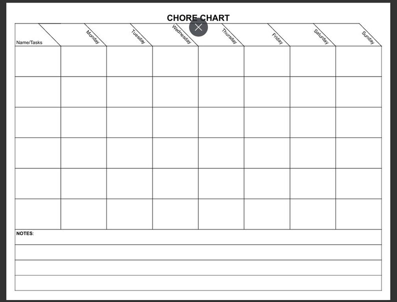 Chore Chart - Etsy