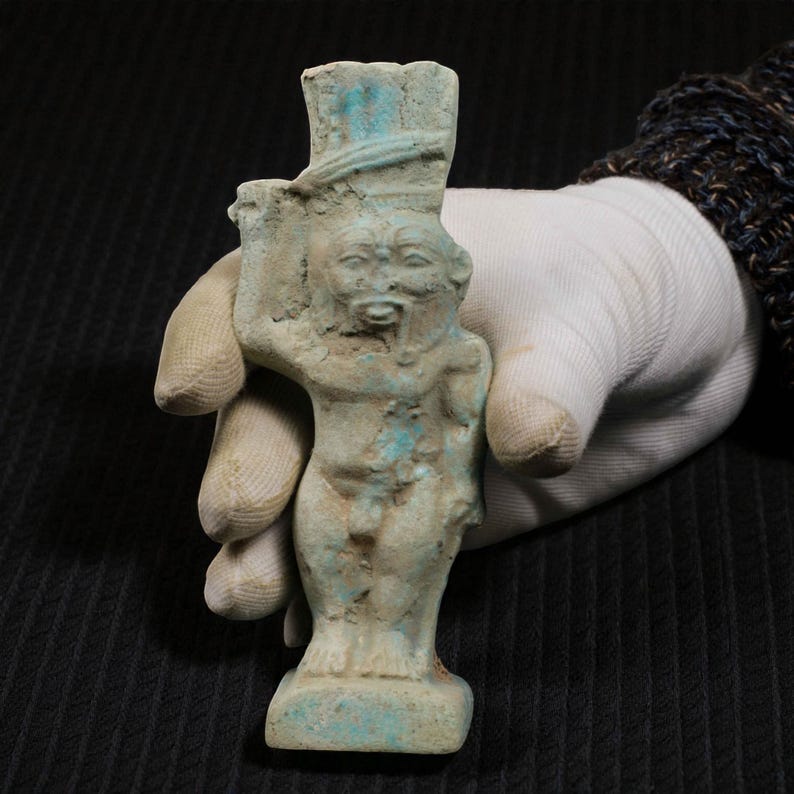 Ancient Egyptian God Bes Statue: Protector of Households, Rare ...