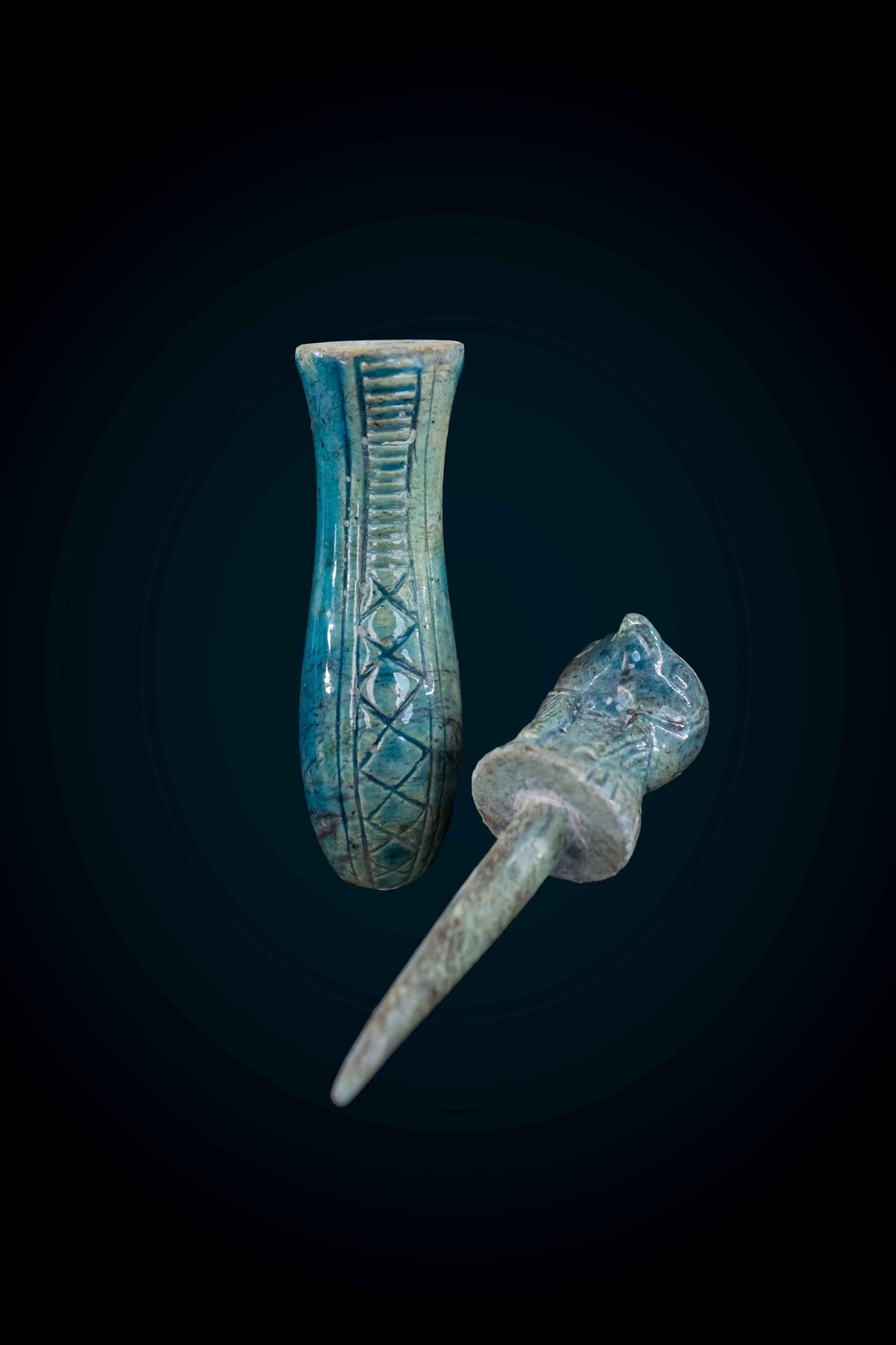 Eye Makeup Vase Makhala Urn Statue Ancient Egyptian Antiquities | Rare ...