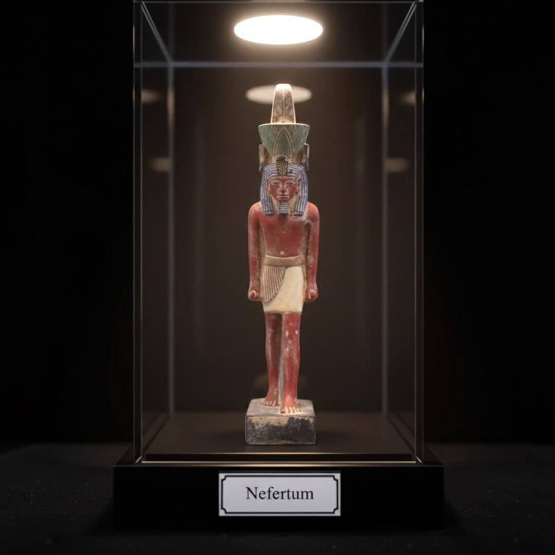Ancient Egyptian Nefertum Statue: God of the Lotus, Rare Pharaonic ...
