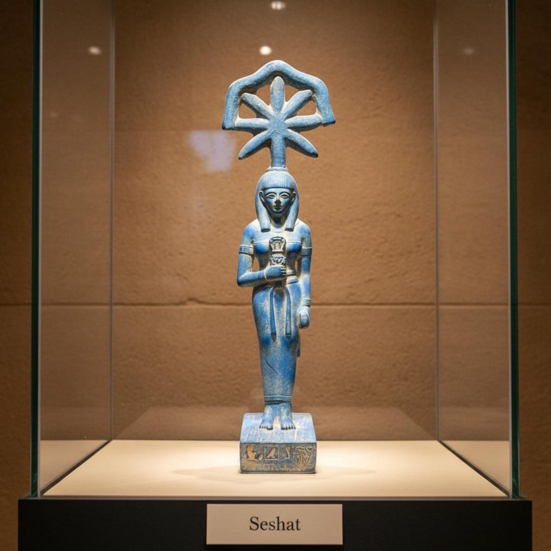 Seshat Statue Ancient Egyptian Goddess of Writing & Wisdom, Rare ...