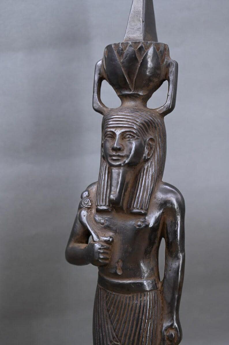 Ancient Egyptian Nefertum Statue: God of the Lotus, Rare Pharaonic ...