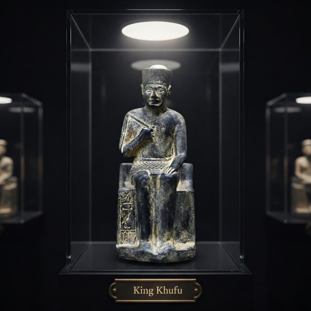 King Khufu Statue: Ancient Egyptian Pharaoh, Pyramid Builder - Etsy
