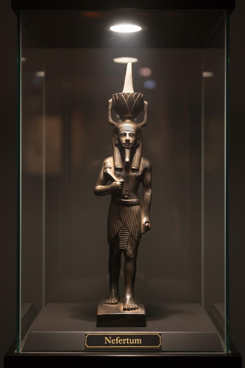 Ancient Egyptian Nefertum Statue: God of the Lotus, Rare Pharaonic ...
