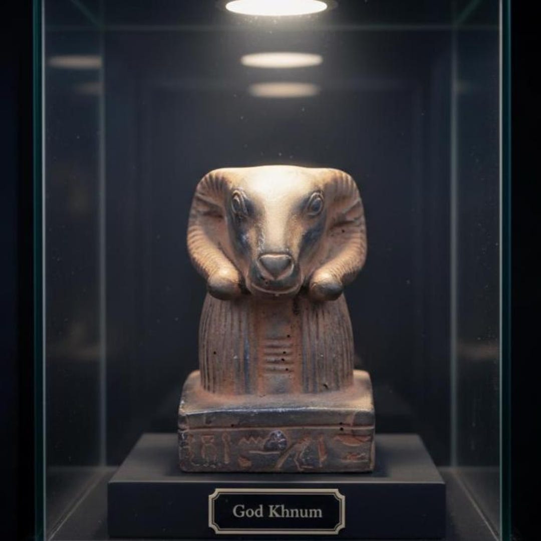 Ancient Egyptian Khnum Statue: Guardian of the Nile’s Source, Rare ...