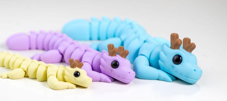 Zou Mini Dragon – Articulated 3D Printed Dragon Toy | Kawaii Fantasy ...