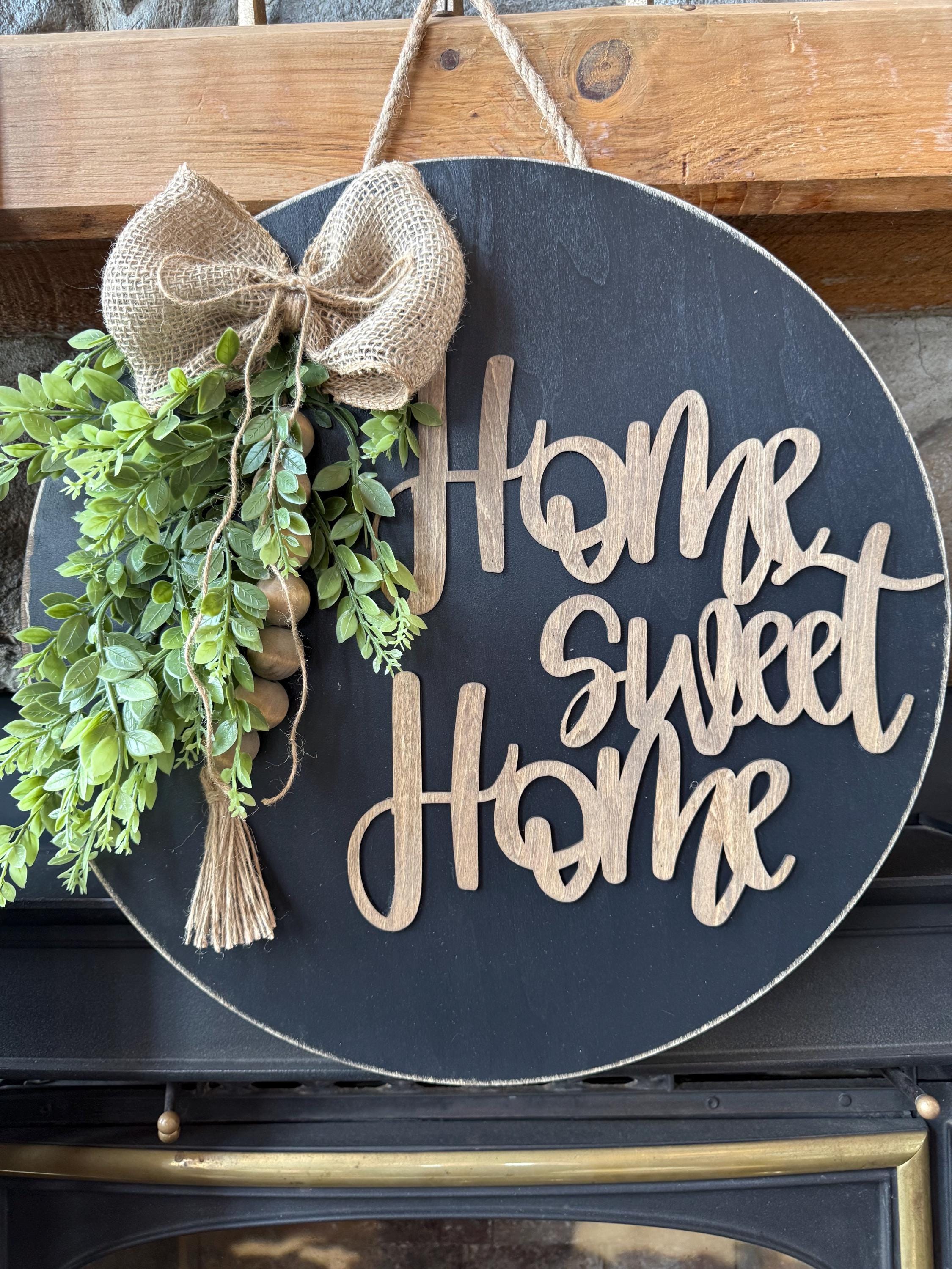 Rustic Farmhouse Welcome Sign – Vertical Wood Porch Decor With Greenery ...