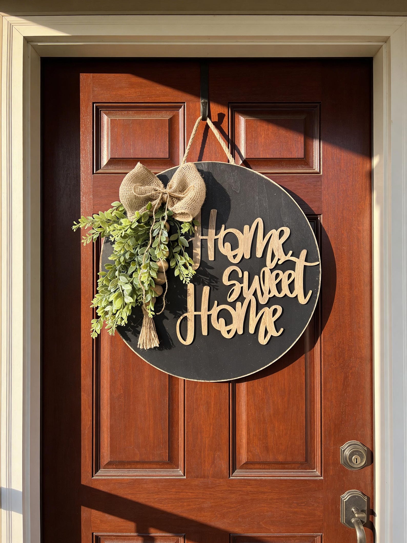 Rustic Farmhouse Welcome Sign – Vertical Wood Porch Decor With Greenery ...