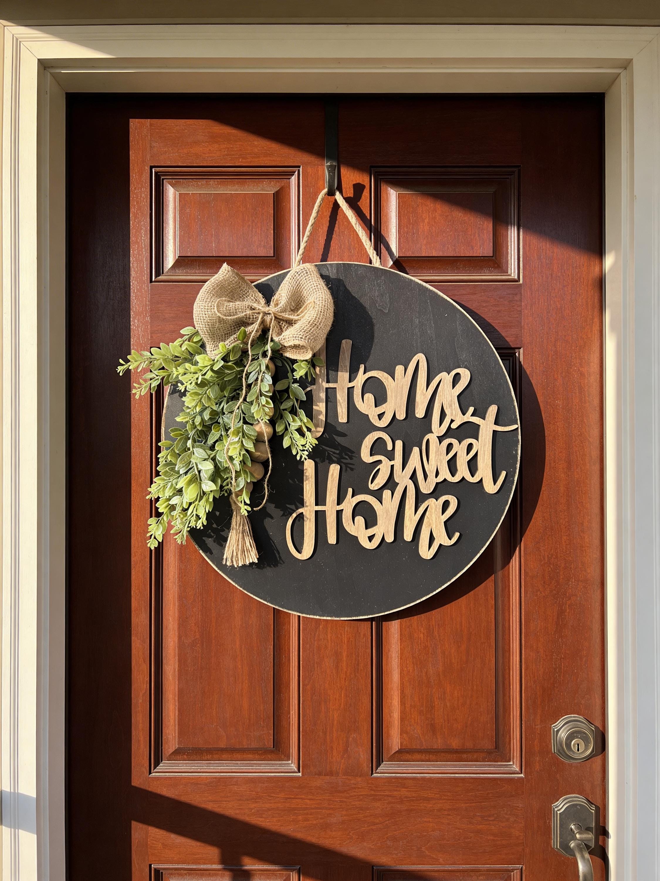 Rustic Farmhouse Welcome Sign – Vertical Wood Porch Decor With Greenery ...