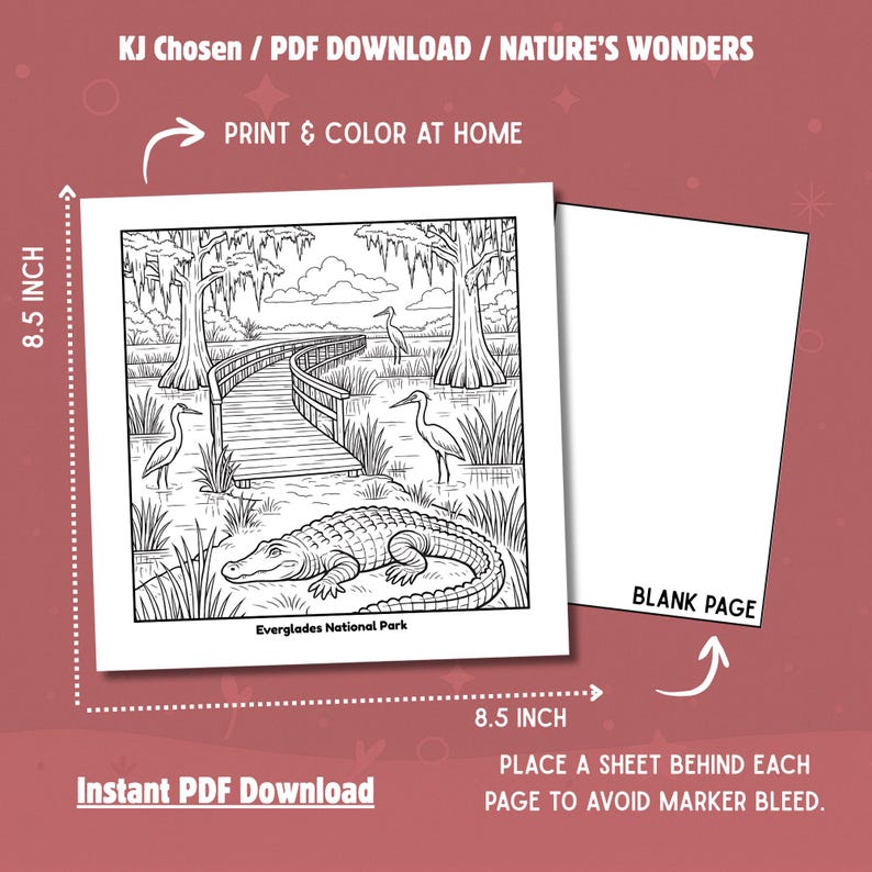 Natures Wonders Coloring Book: 45 Beautiful National Parks Coloring ...