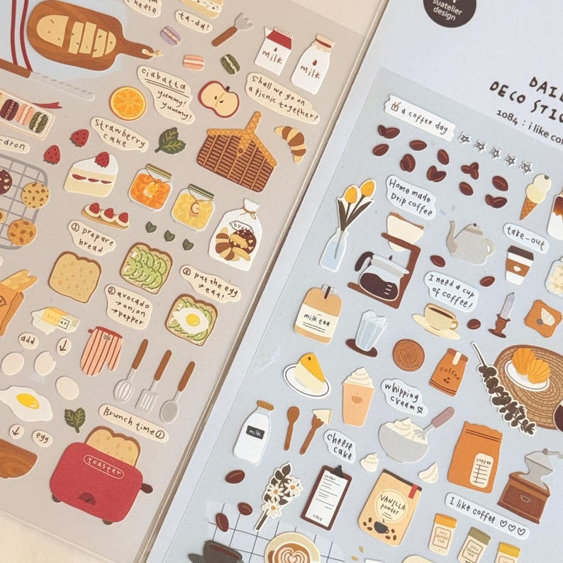 Daily Life Sticker Sheets Bullet Journal Stickers Scrapbook Stickers ...