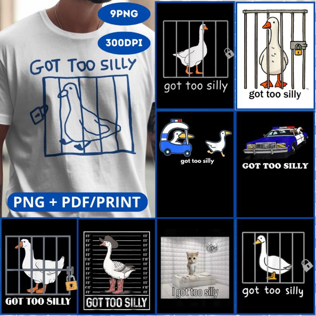 9design Gift Got Too Silly Funny Goose Animal Lovers,goose Police PNG,I ...