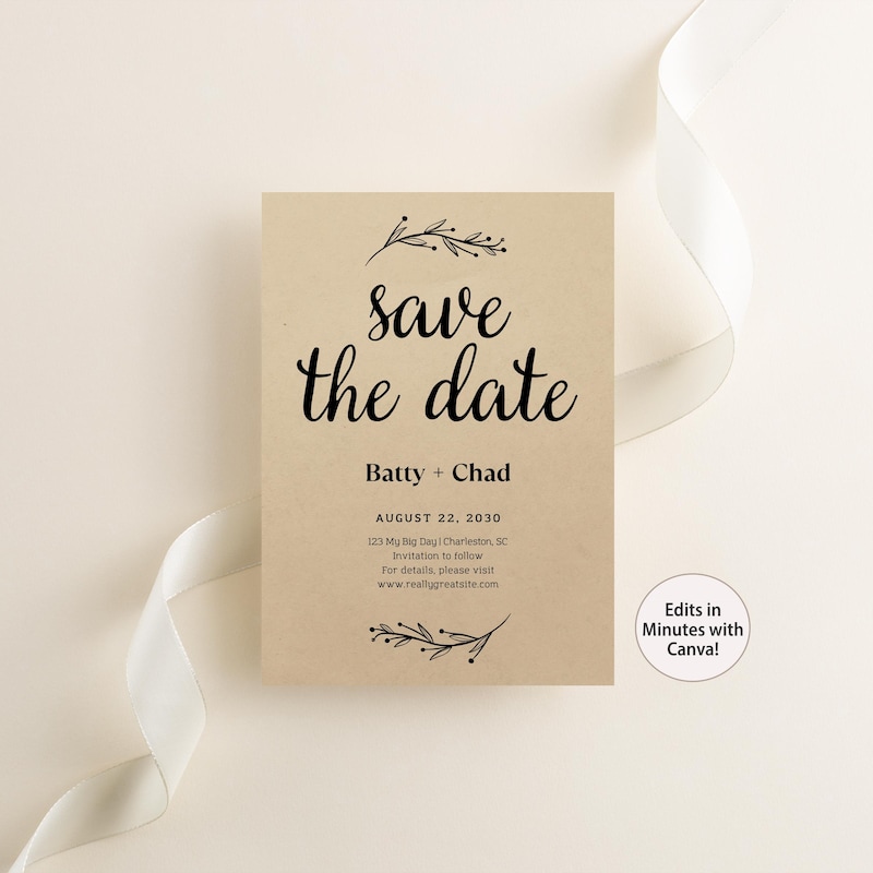 Rustic Save the Date - Etsy