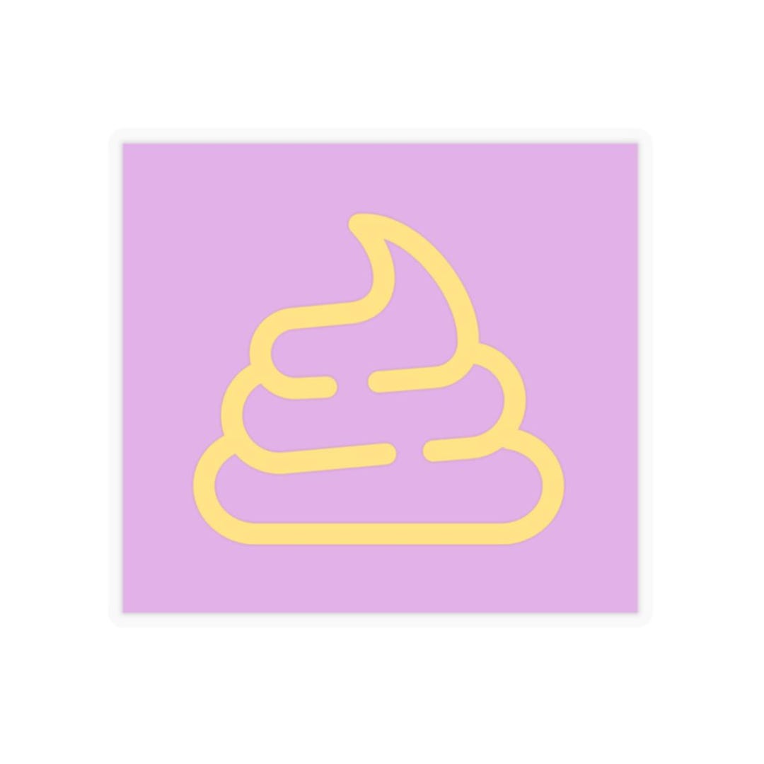 Fun Poop Emoji Kiss-cut Stickers, Cute Laptop Decals, Funny Gifts for ...