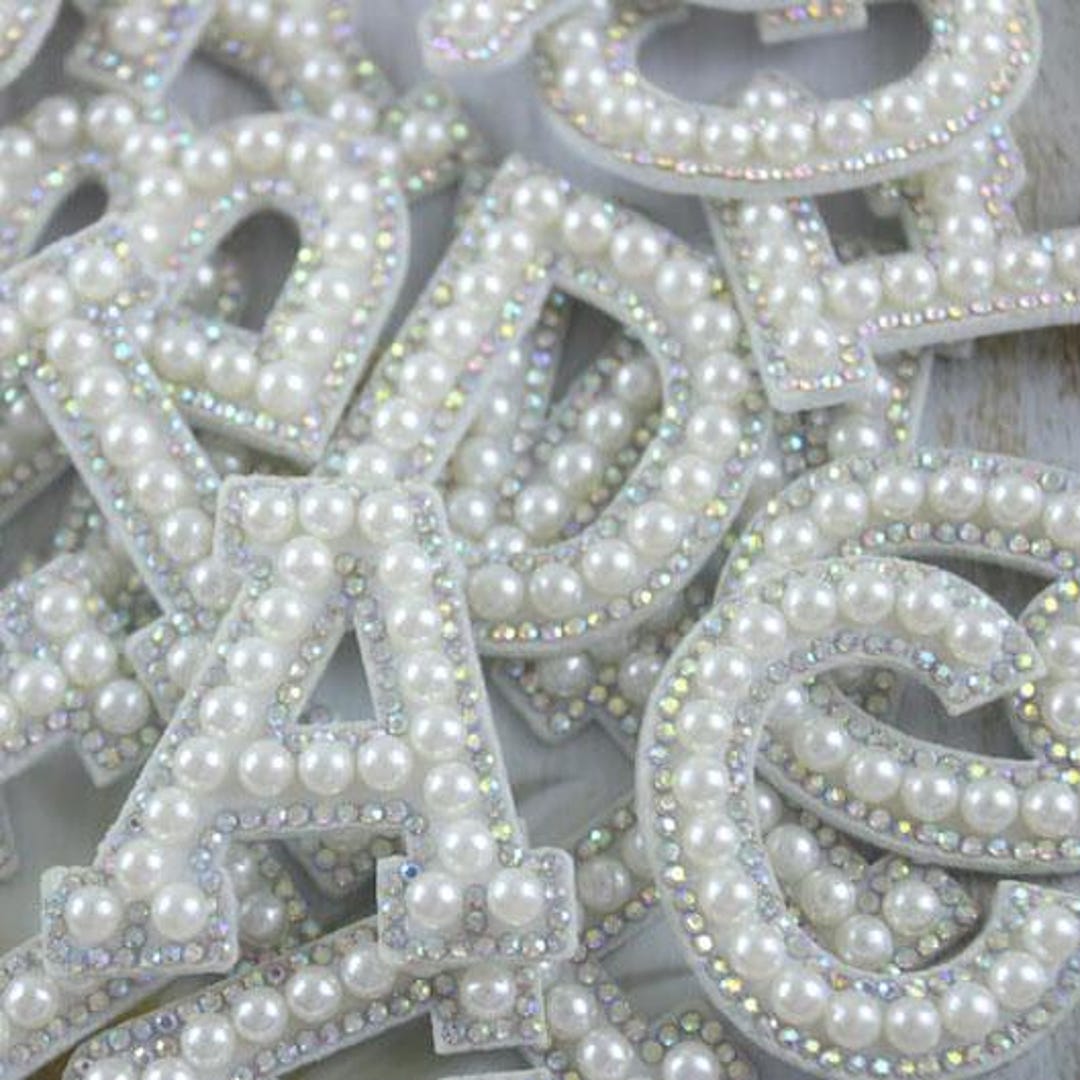 Personalized Laser Pearl Letter Patch, Alphabet Patch, Customized ...