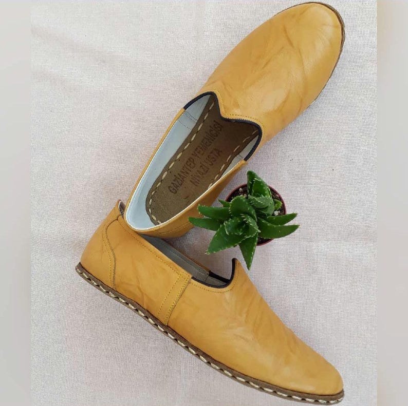 Barefoot Grounding Shoe, Energy-balancing Leather Shoe, Yellow ...