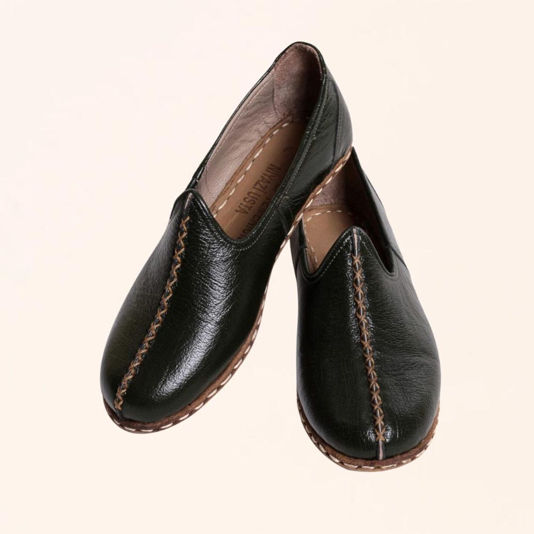 Black Barefoot Grounding Shoe, Energy-balancing Leather Shoe, Authentic ...
