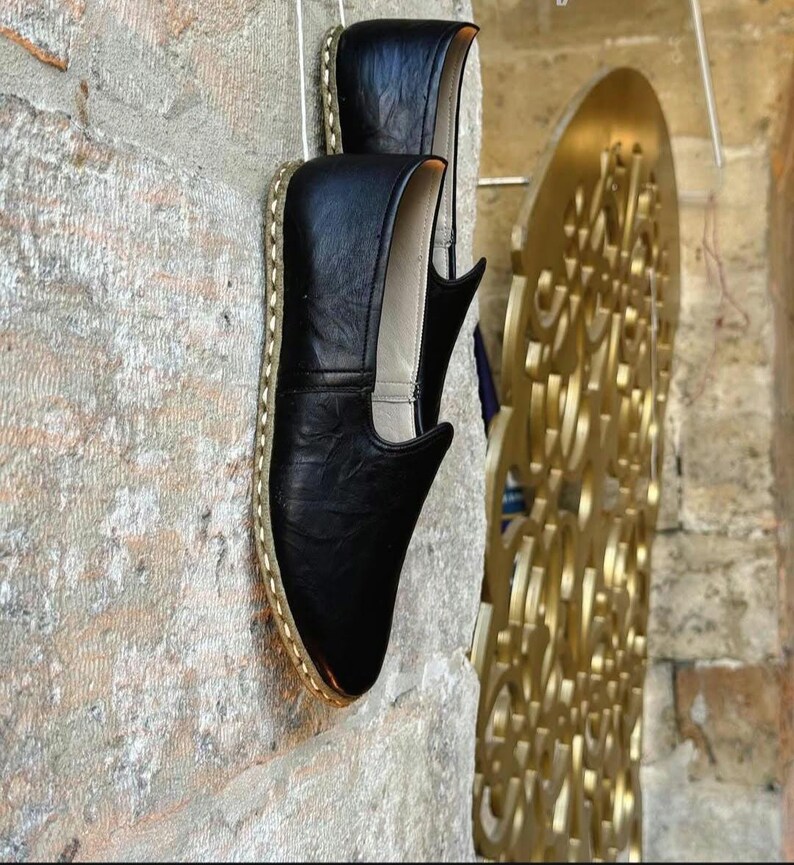 Black Barefoot Grounding Shoe, Energy-balancing Leather Shoe, Authentic ...