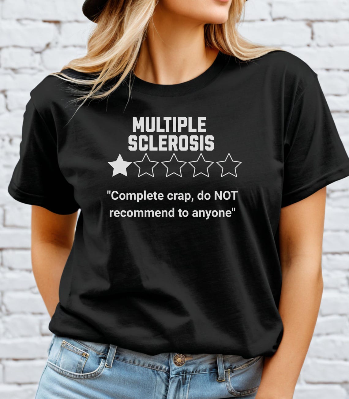 Multiple Sclerosis One Star Rating Unisex T-shirt Multiple Sclerosis ...