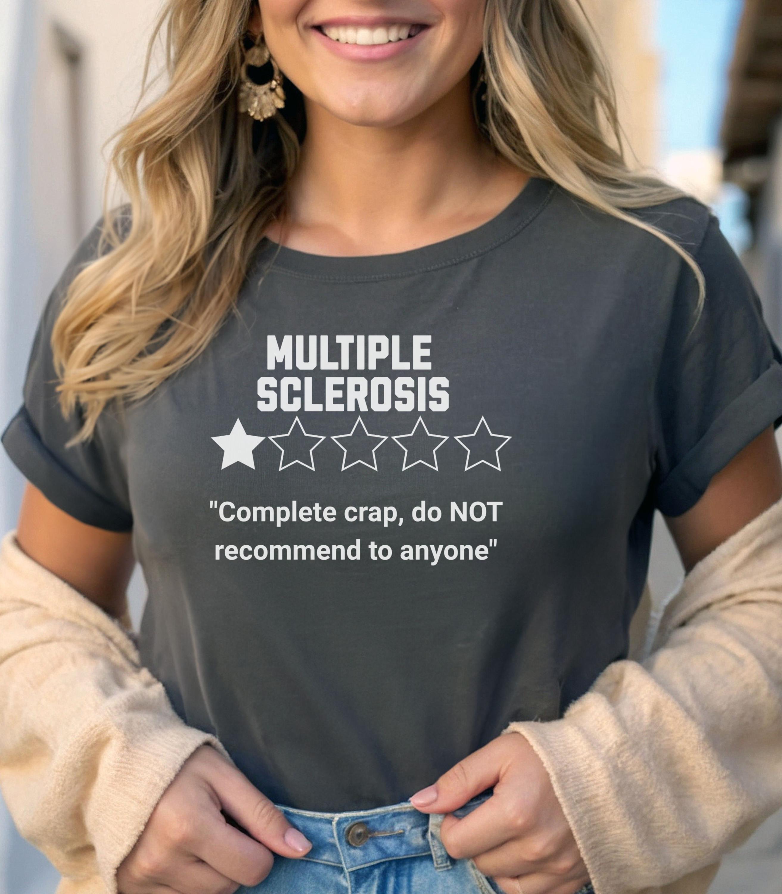 Multiple Sclerosis One Star Rating Unisex T-shirt; Multiple Sclerosis ...