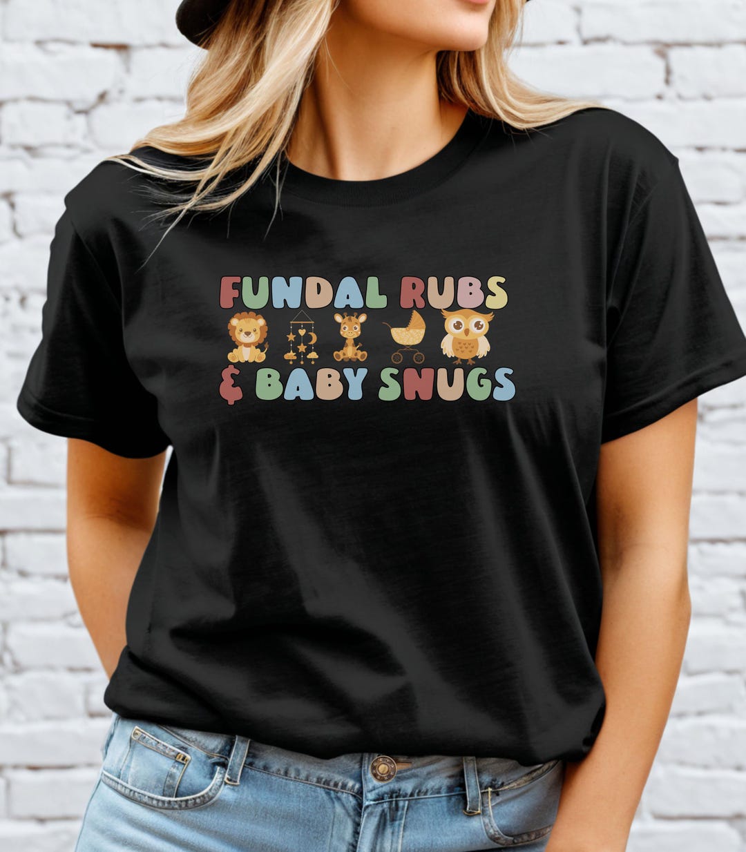 Fundal Rubs & Baby Snugs T-shirt - Cute Postpartum Nurse Tee - Mother ...