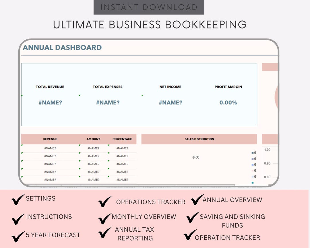 Ultimate Bookkeeping Spreadsheet Template Excel Sheets Tracker Income ...