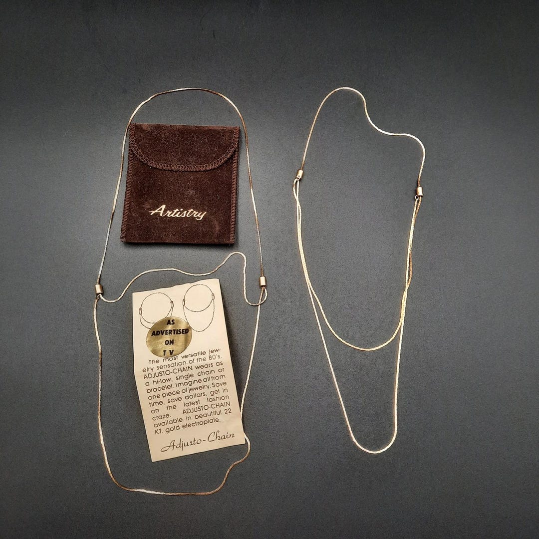 Vintage Artistry Adjusto-chain Gold Electroplate Versatile Jewelry as ...