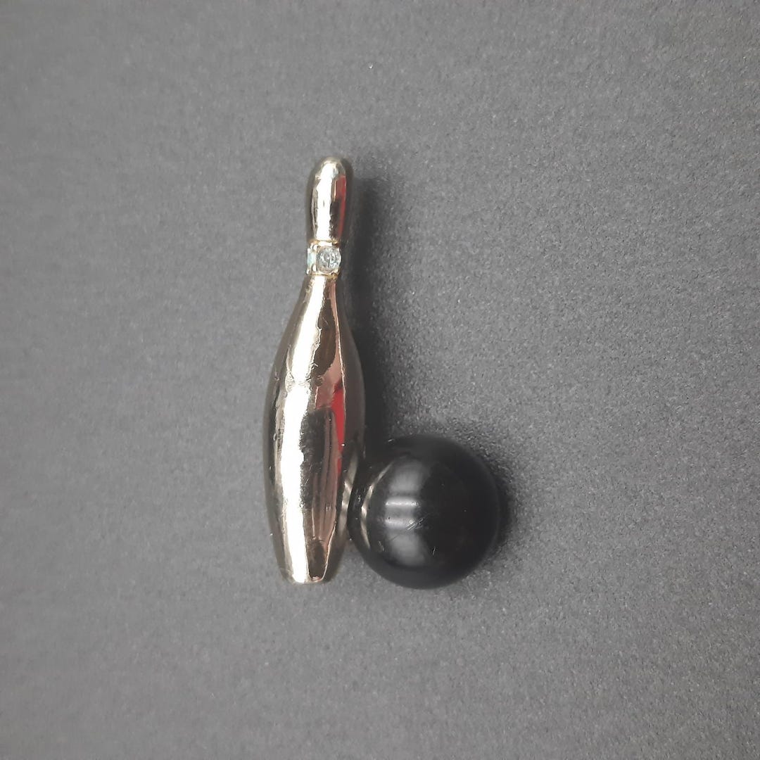 Bowling Pin Brooch Rhinestone Ball Lapel Pin Sporty Gift Jewelry - Etsy