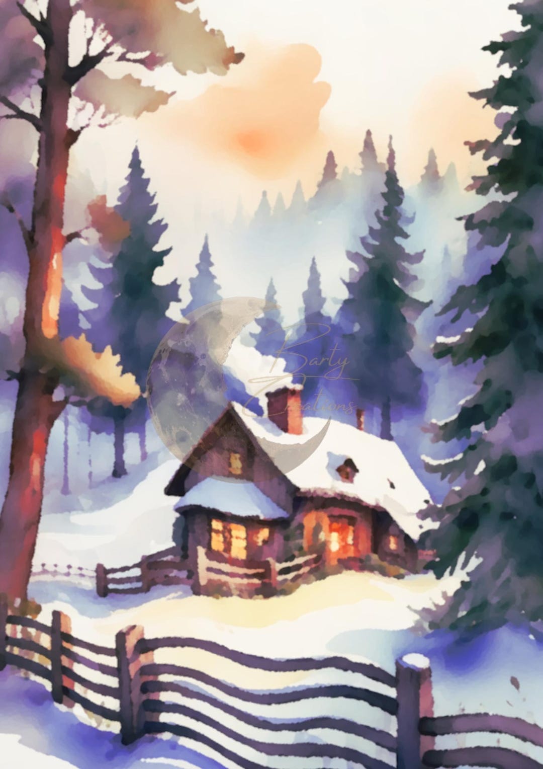 Printable Digital Art - "winter Heaven" - Etsy