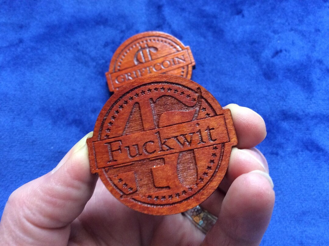 Fidget Trump Insult Coin Double Sided Wood Token Commemorating the ...