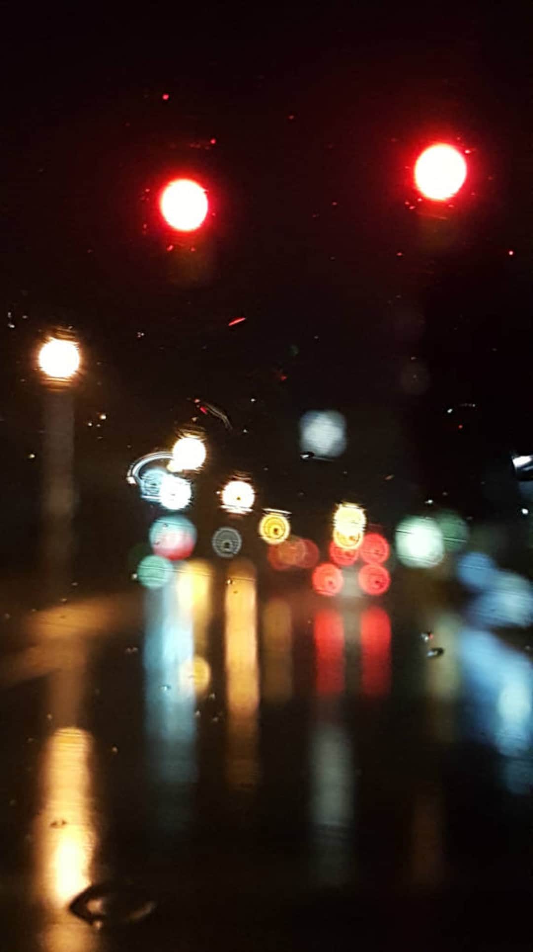 Street Lights At Night Rain
