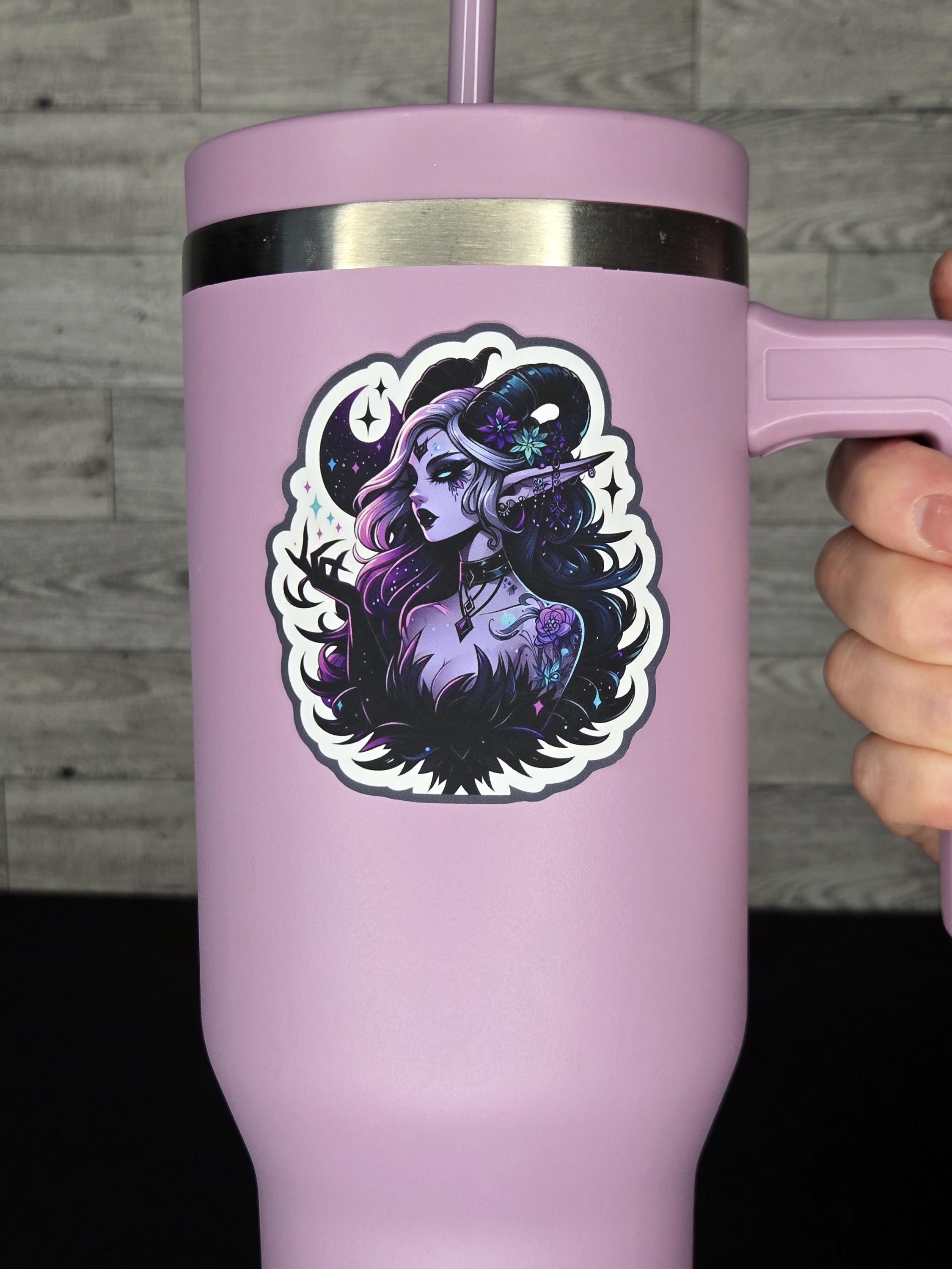 Fantasy Fairy Vinyl Sticker - Dark Elf Decal for Water Bottles, Laptops ...