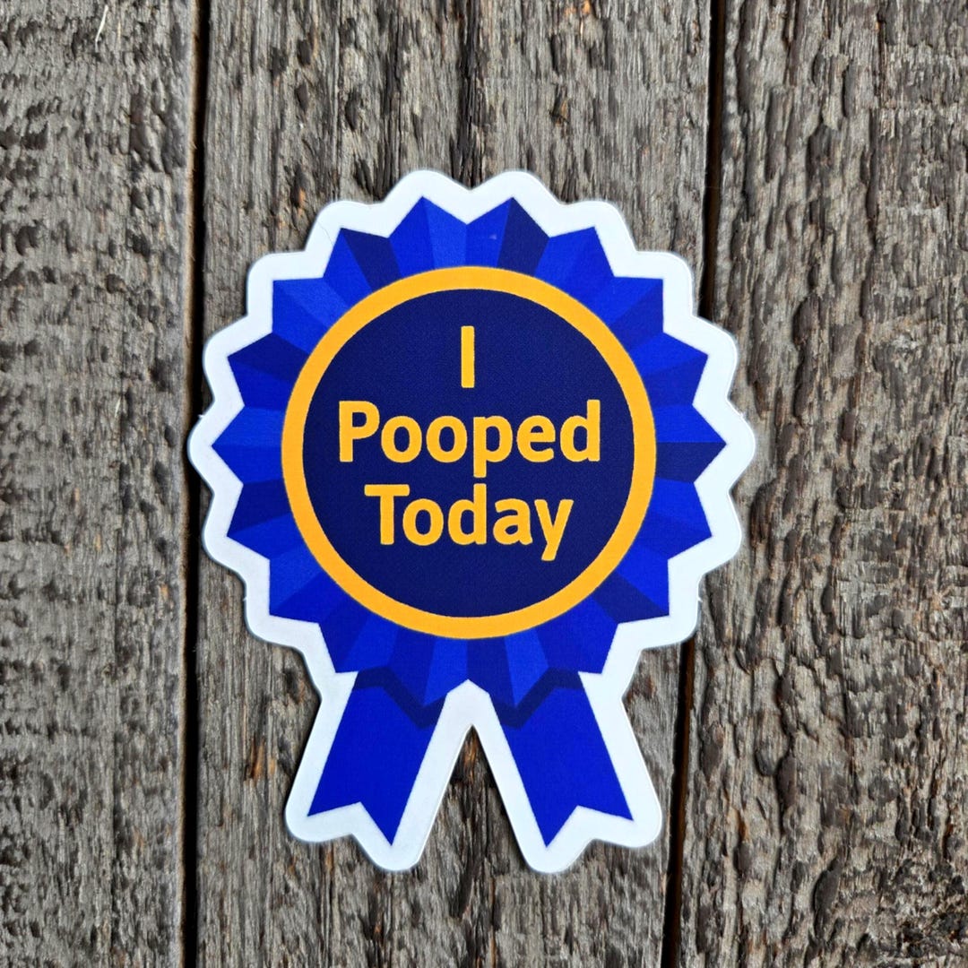 Achievement Vinyl Sticker - Funny Bathroom Humor Decal - Waterproof ...