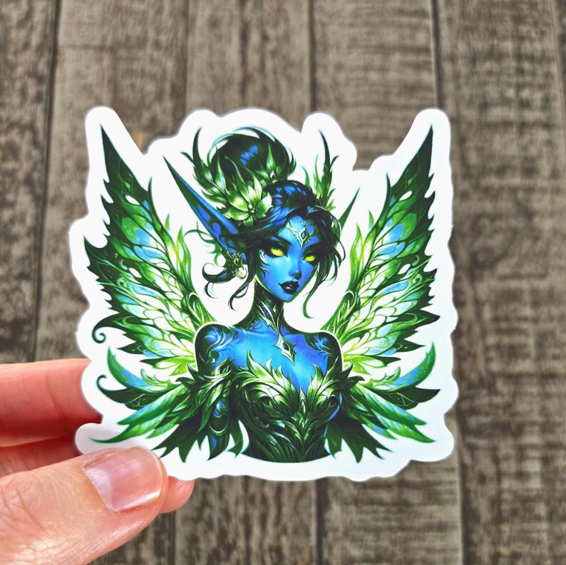 Forest Fairy Vinyl Sticker - Fantasy Fae Waterproof Laptop Decal ...