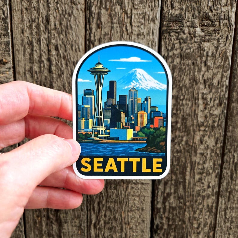 Seattle Vinyl Sticker - Space Needle Skyline Decal - Waterproof ...