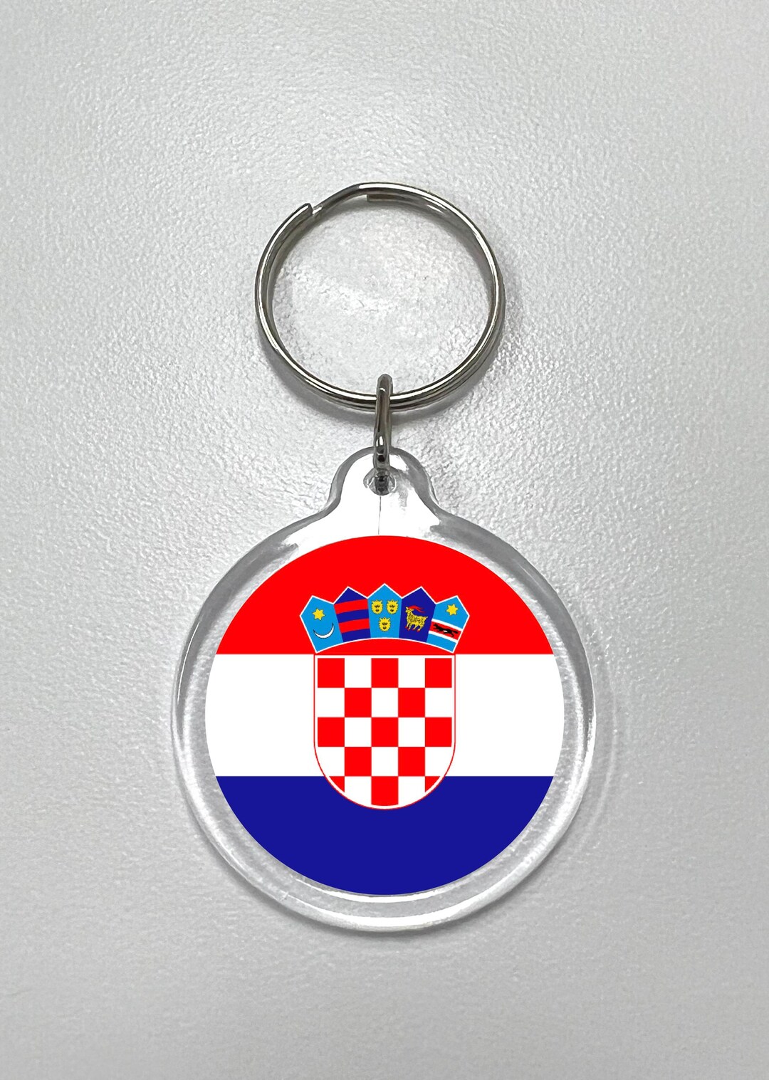 Croatia Round Acrylic Keychain With Flag & Name Insert - Etsy